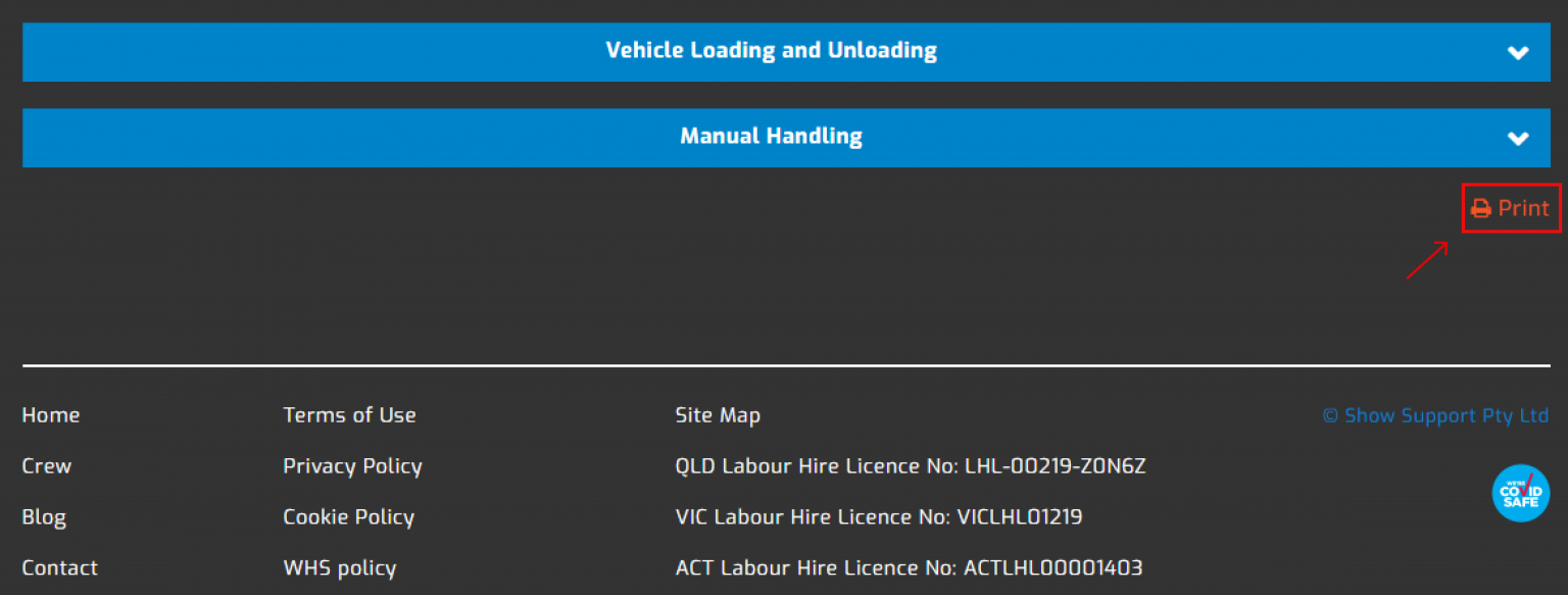 Operation Forklift - Safe Working Distance - Show Support